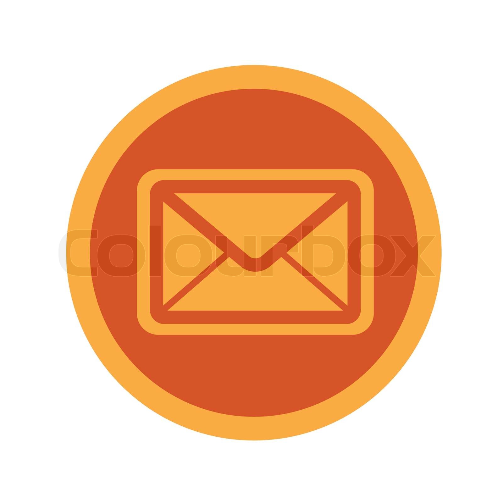 Email button in orange | Stock vector | Colourbox
