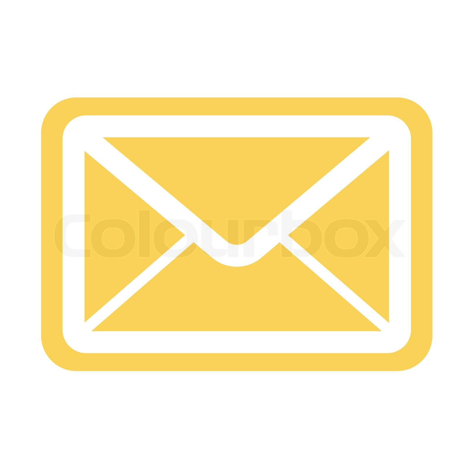 Email icon in yellow | Stock vector | Colourbox