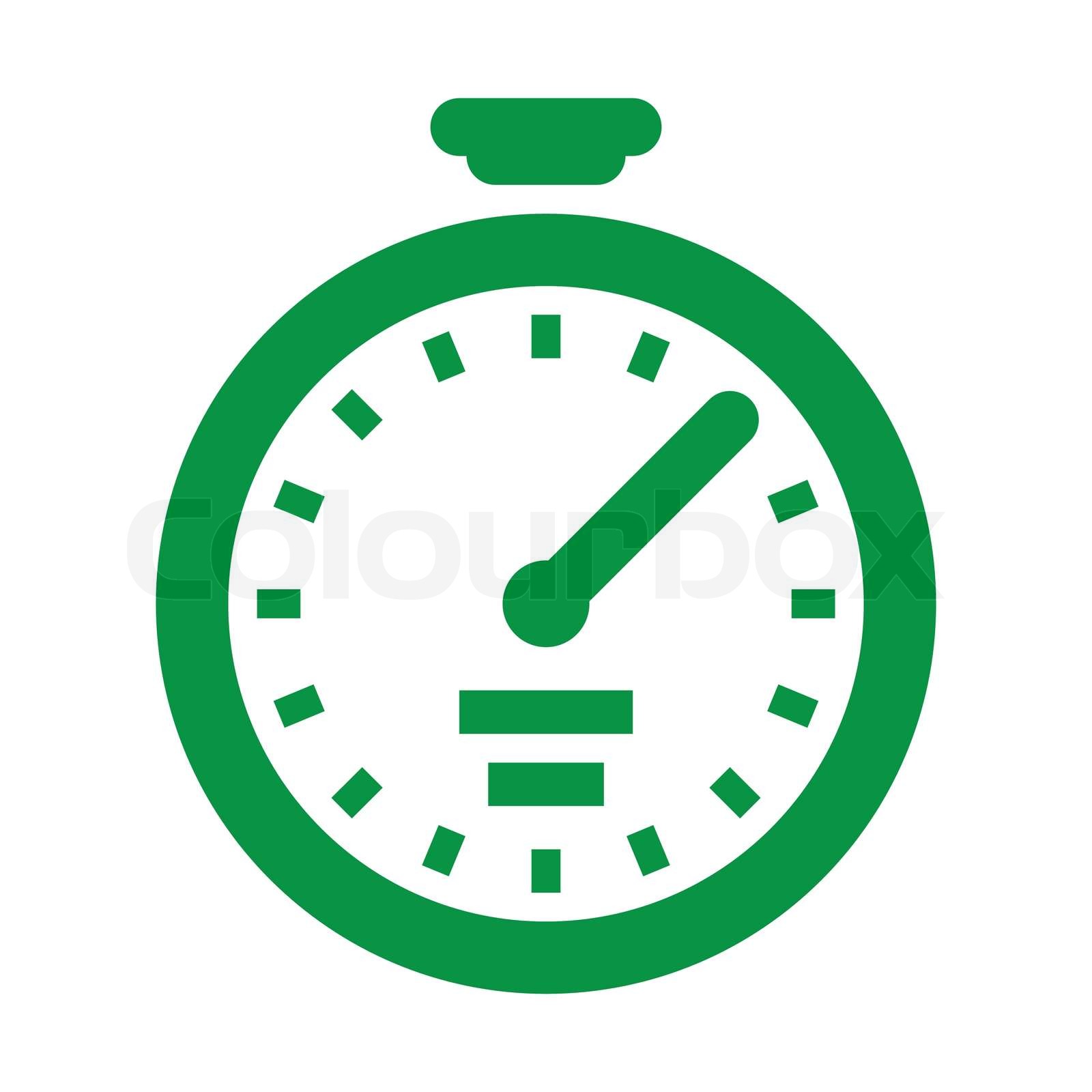 Icon - stopwatch - green | Stock vector | Colourbox
