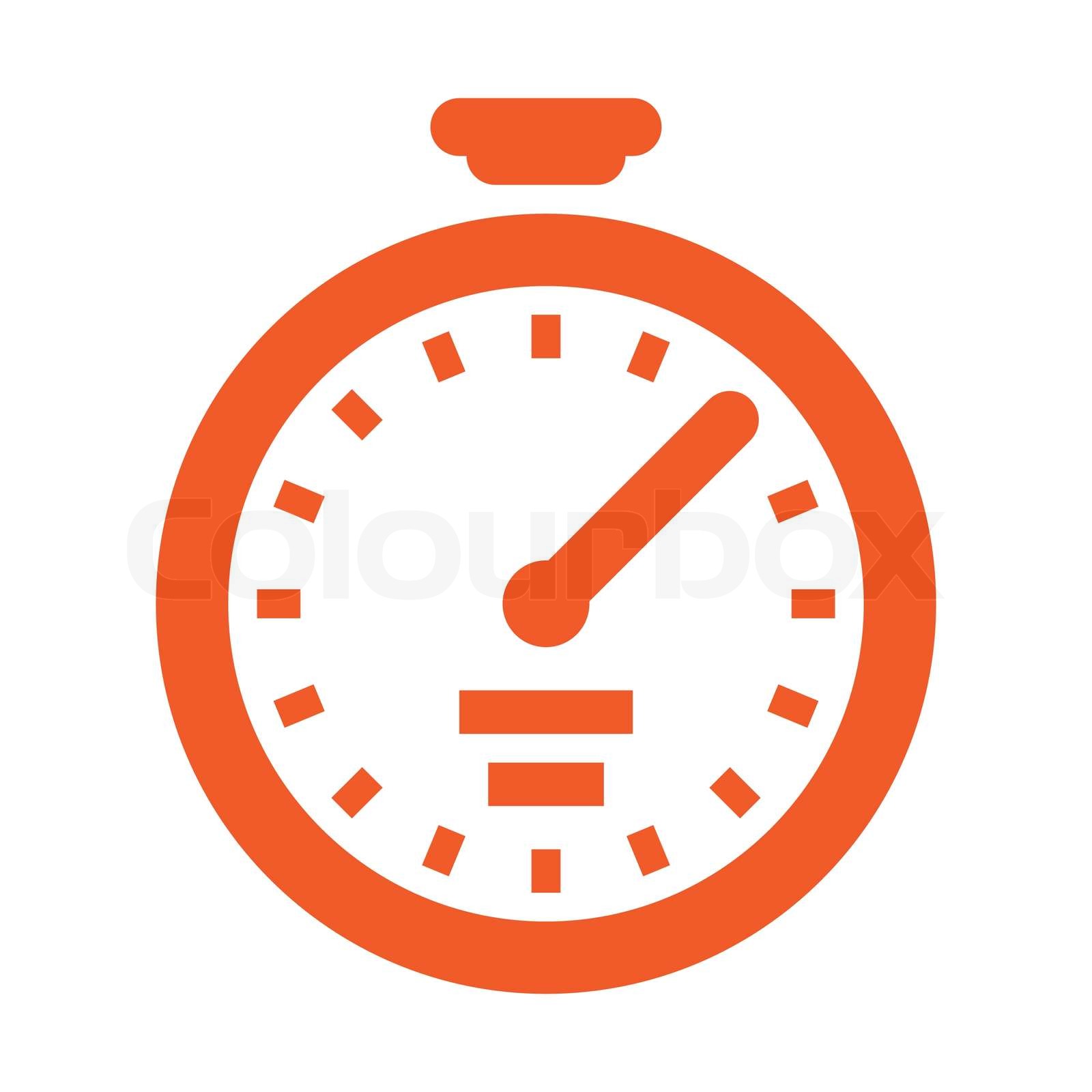 Icon - stopwatch - orange | Stock vector | Colourbox
