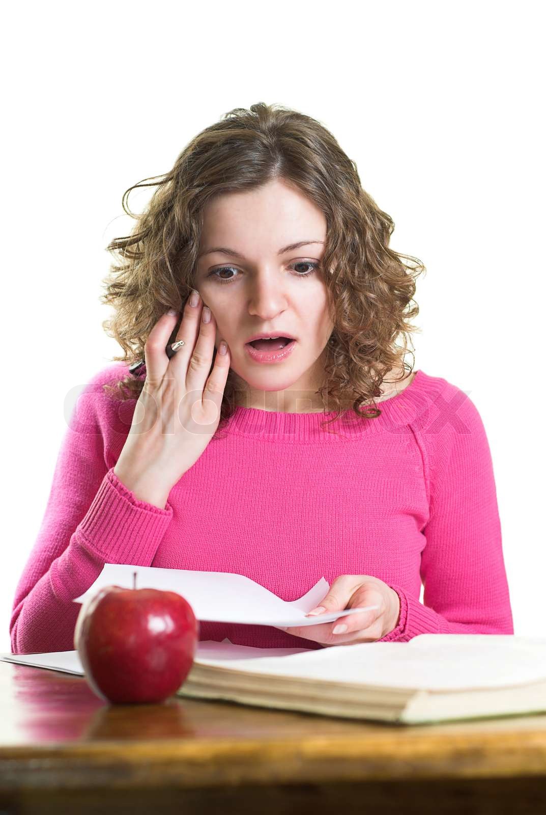 Shocked student | Stock image | Colourbox