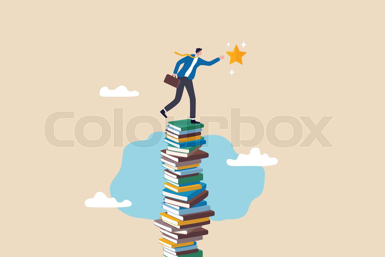 Learning or study help reach goal and success, knowledge and education ...