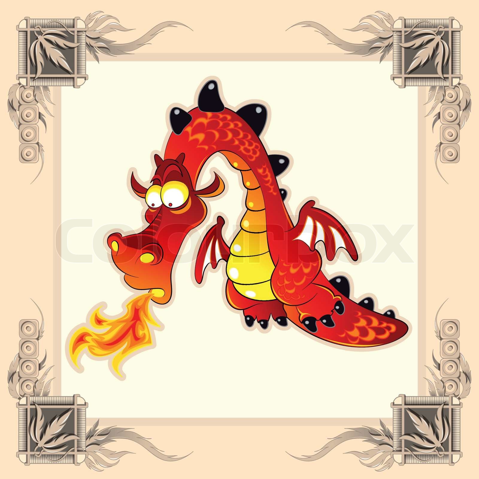 Funny Dragon. | Stock vector | Colourbox