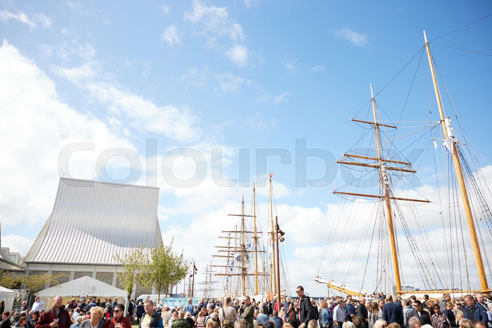 crowd of people at Tall Ship Race 2022 event | Stock image | Colourbox