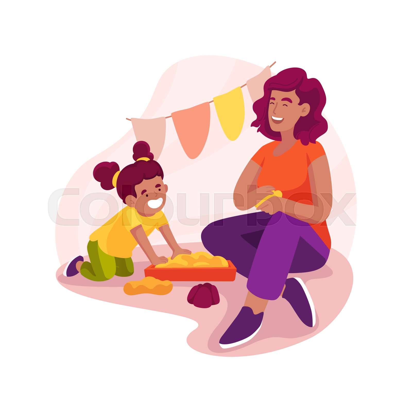 Modelling with clay isolated cartoon vector illustration. | Stock ...