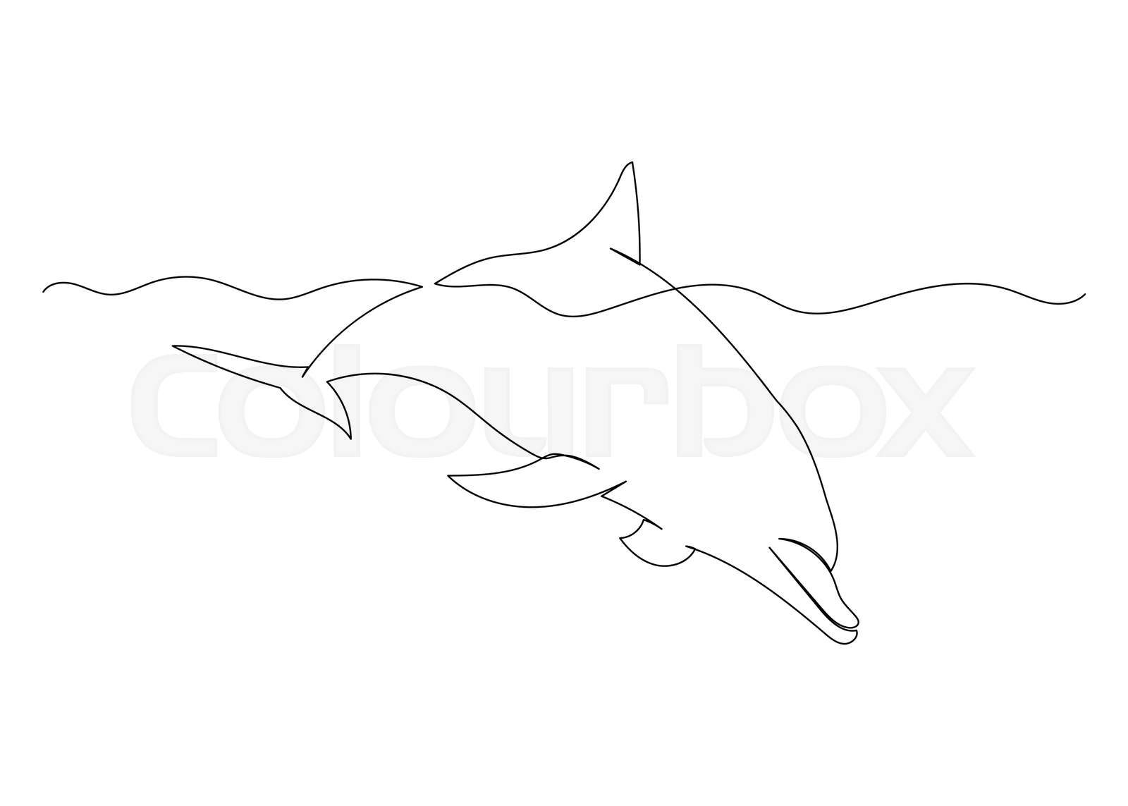 How To Draw A Dolphin Jumping Out Of The Water