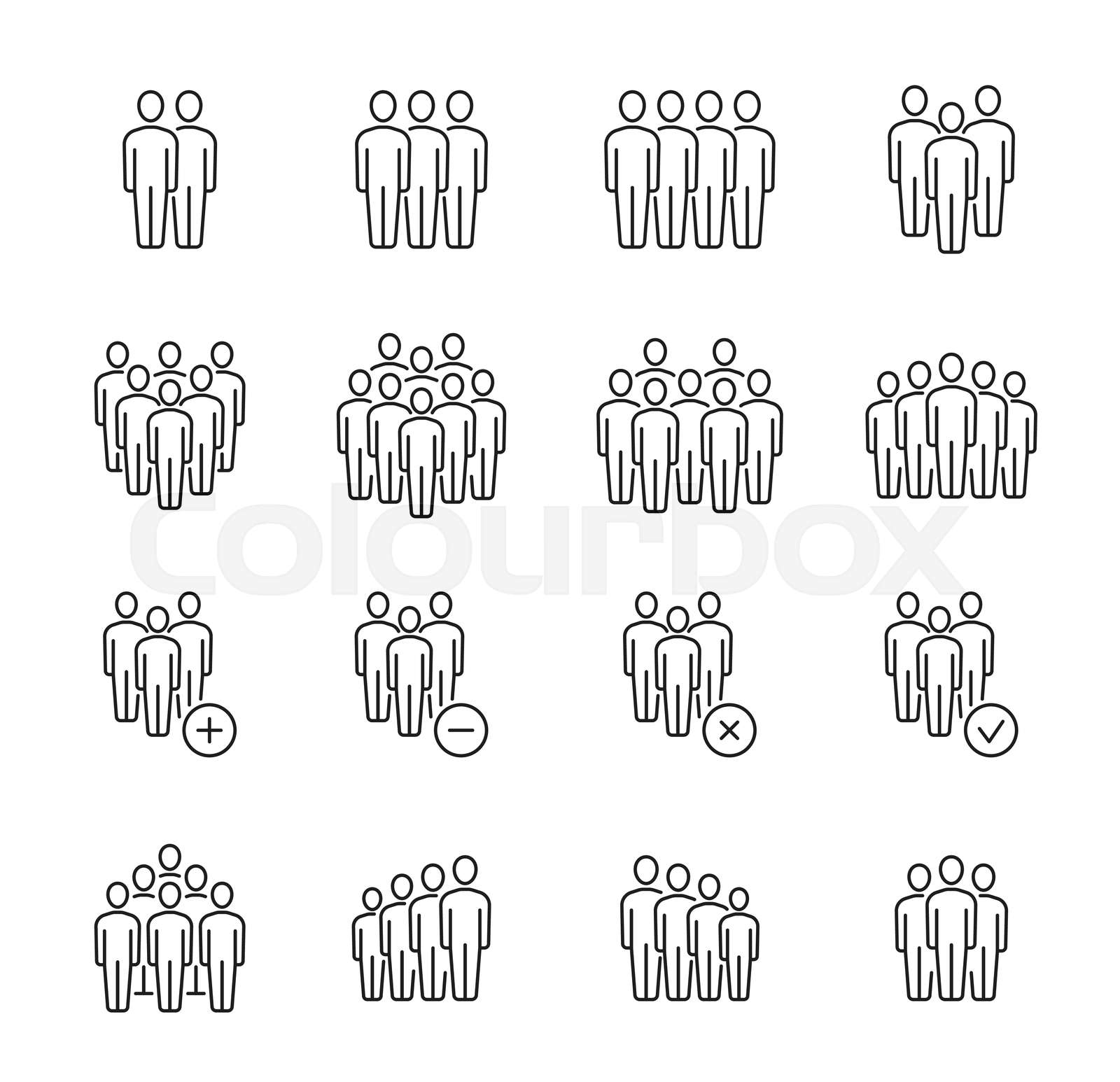 business, teamwork, piktogram | Stock vektor | Colourbox