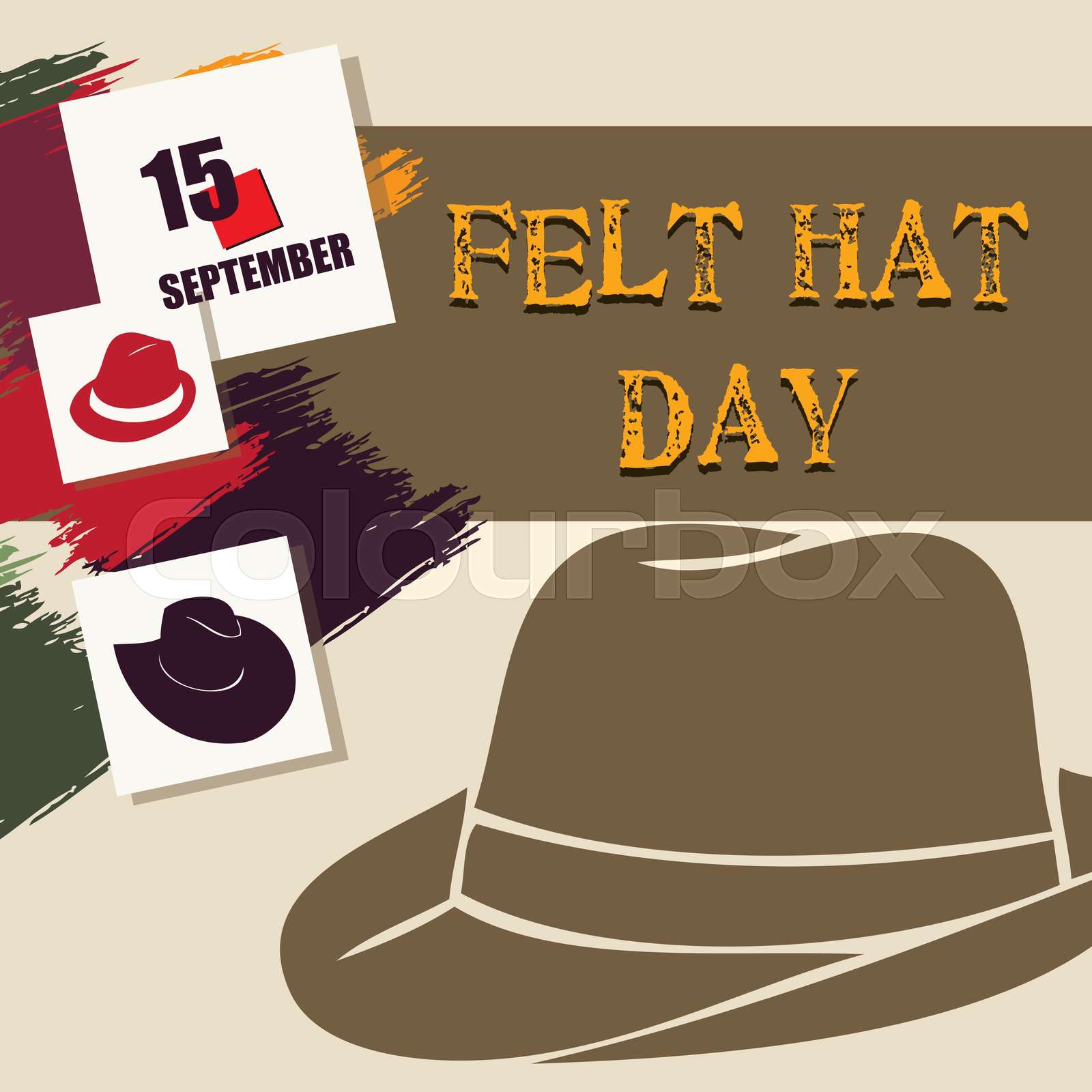 Felt Hat Day | Stock vector | Colourbox