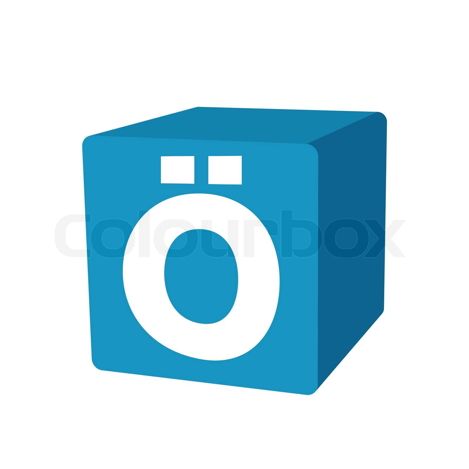 Letter Ö on blue cube | Stock vector | Colourbox