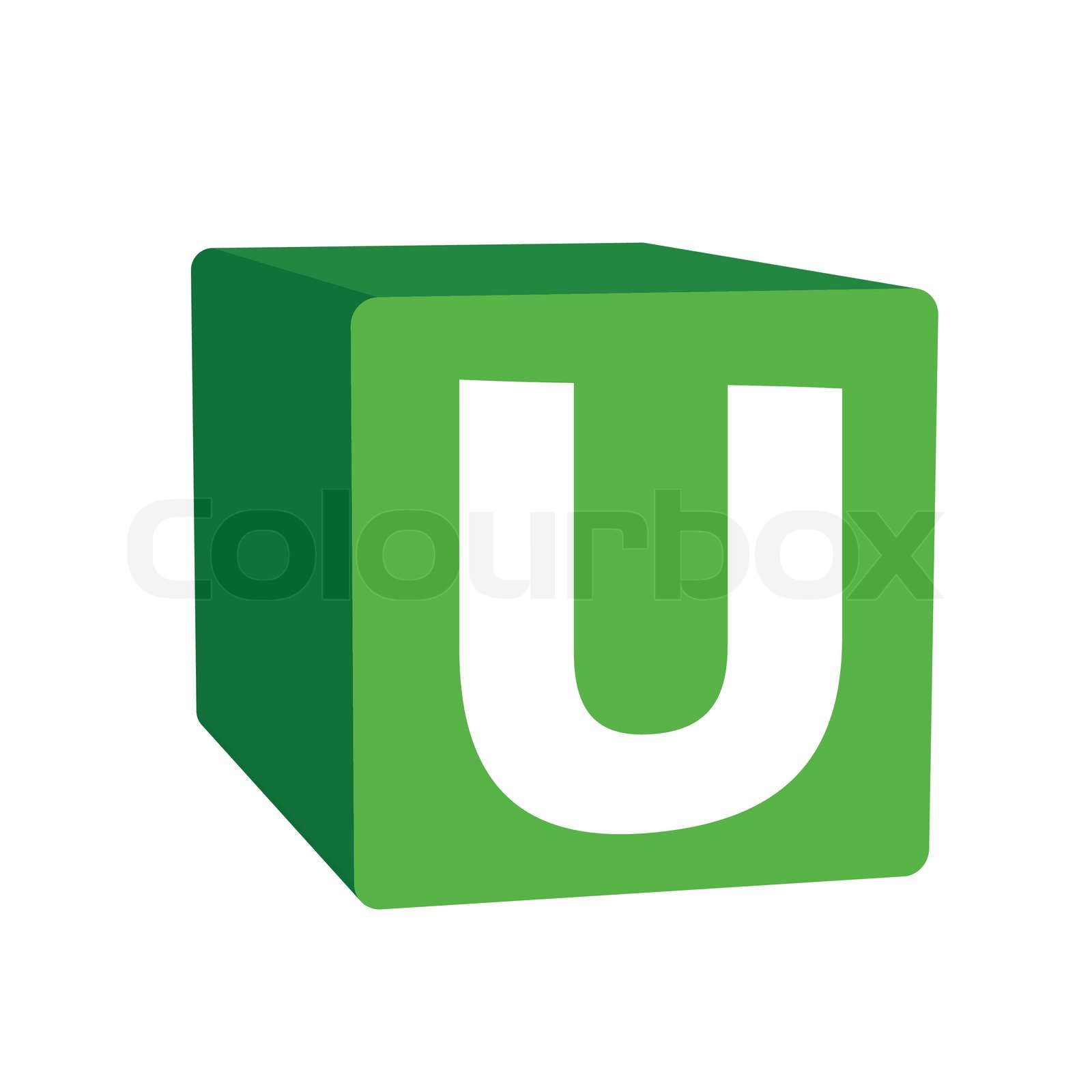 Alphabet cube with letter | Stock vector | Colourbox