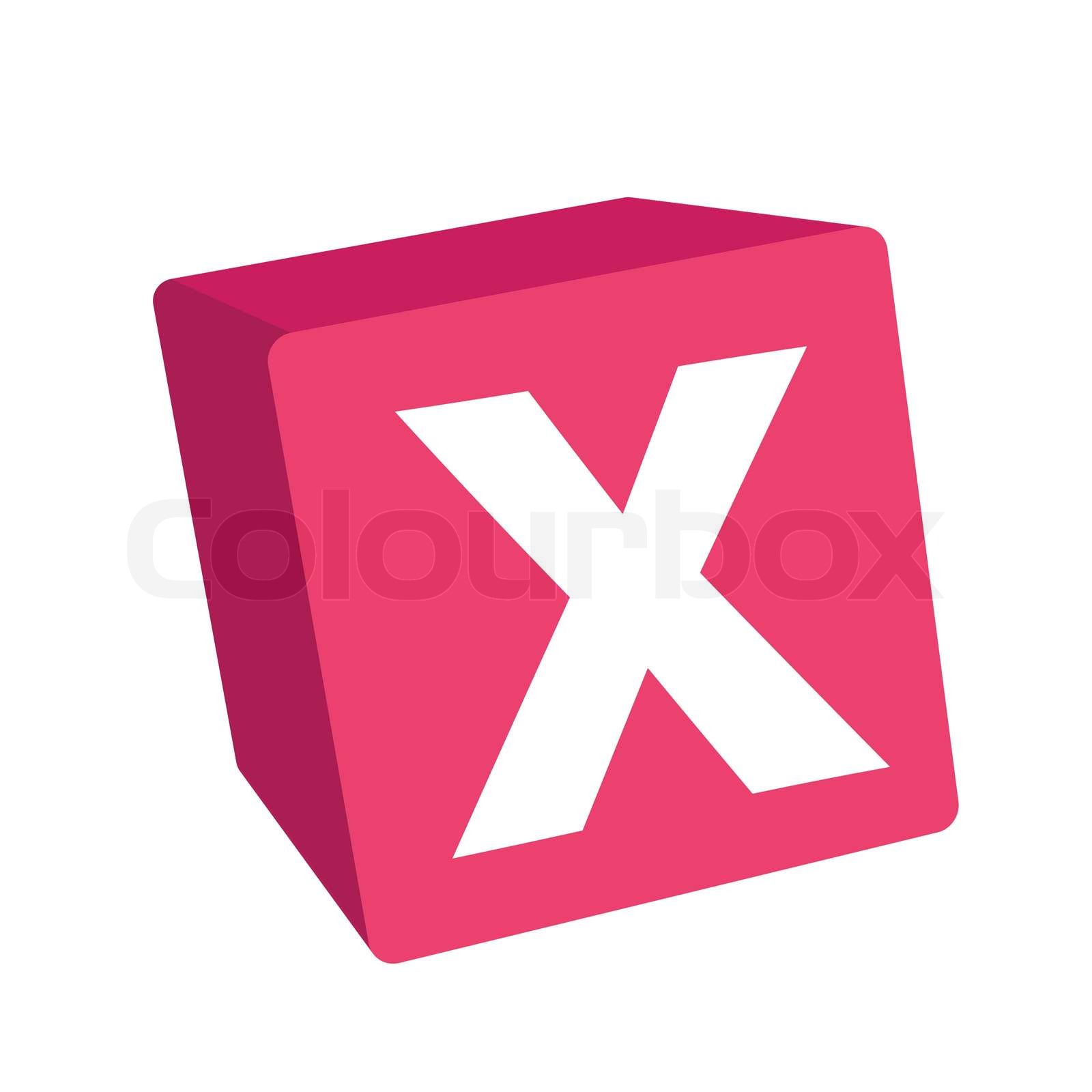 Pink alphabet with letter X | Stock vector | Colourbox