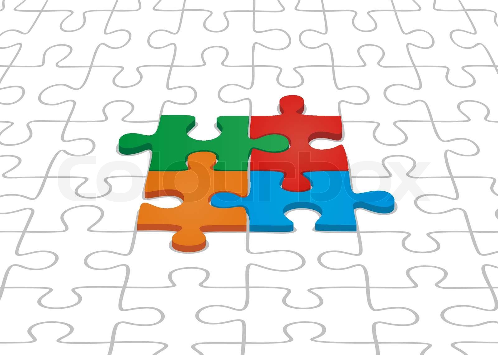 Many-colored puzzle pattern Vektor-Illustration | Stock-Vektor | Colourbox