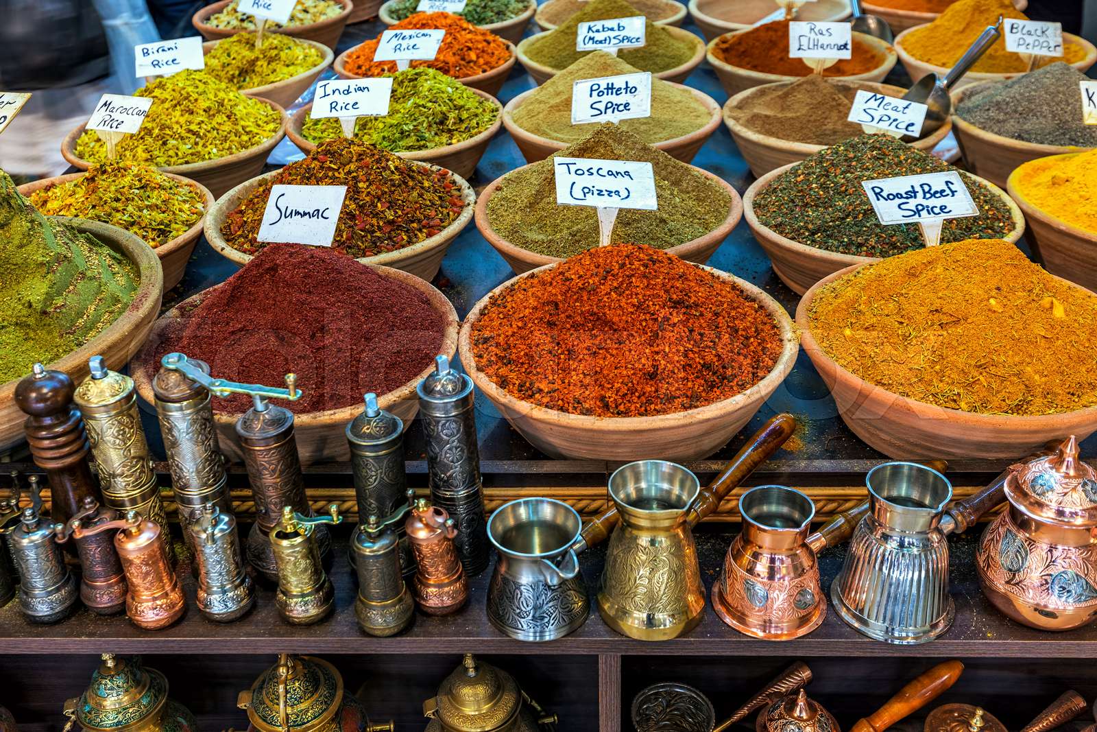 Traditional spices on famous market in Jerusalem, Israel. | Stock image ... Traditional spices on famous market in Jerusalem, Israel. | Stock image ...