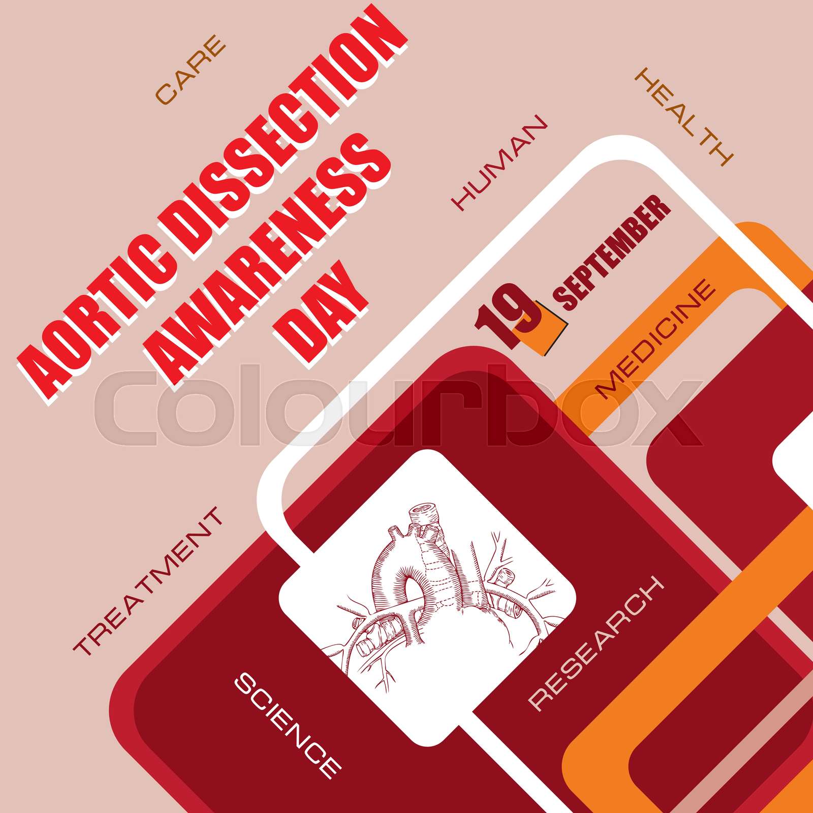 Aortic Dissection Awareness Day | Stock vector | Colourbox