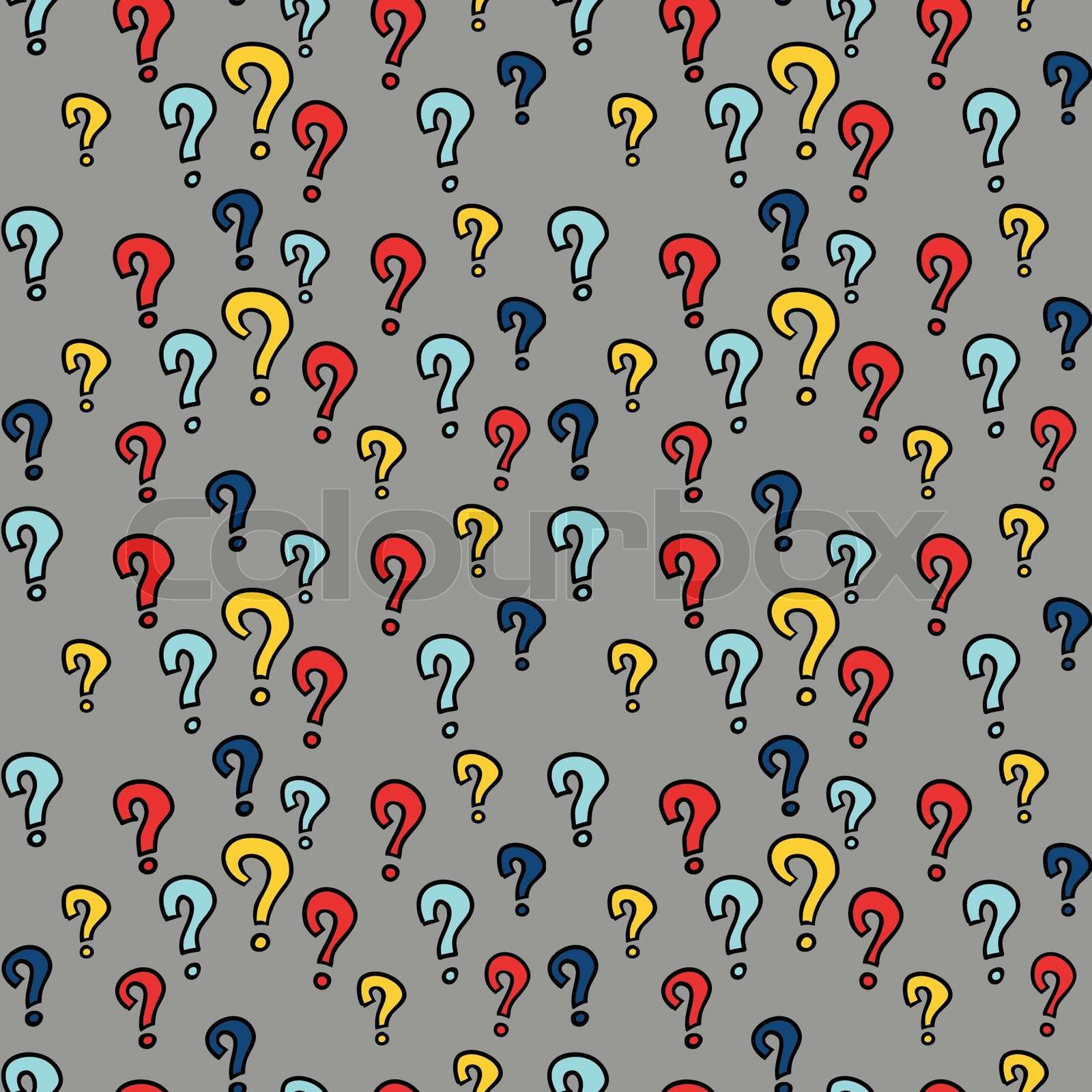 vector pattern with question marks | Stock vector | Colourbox