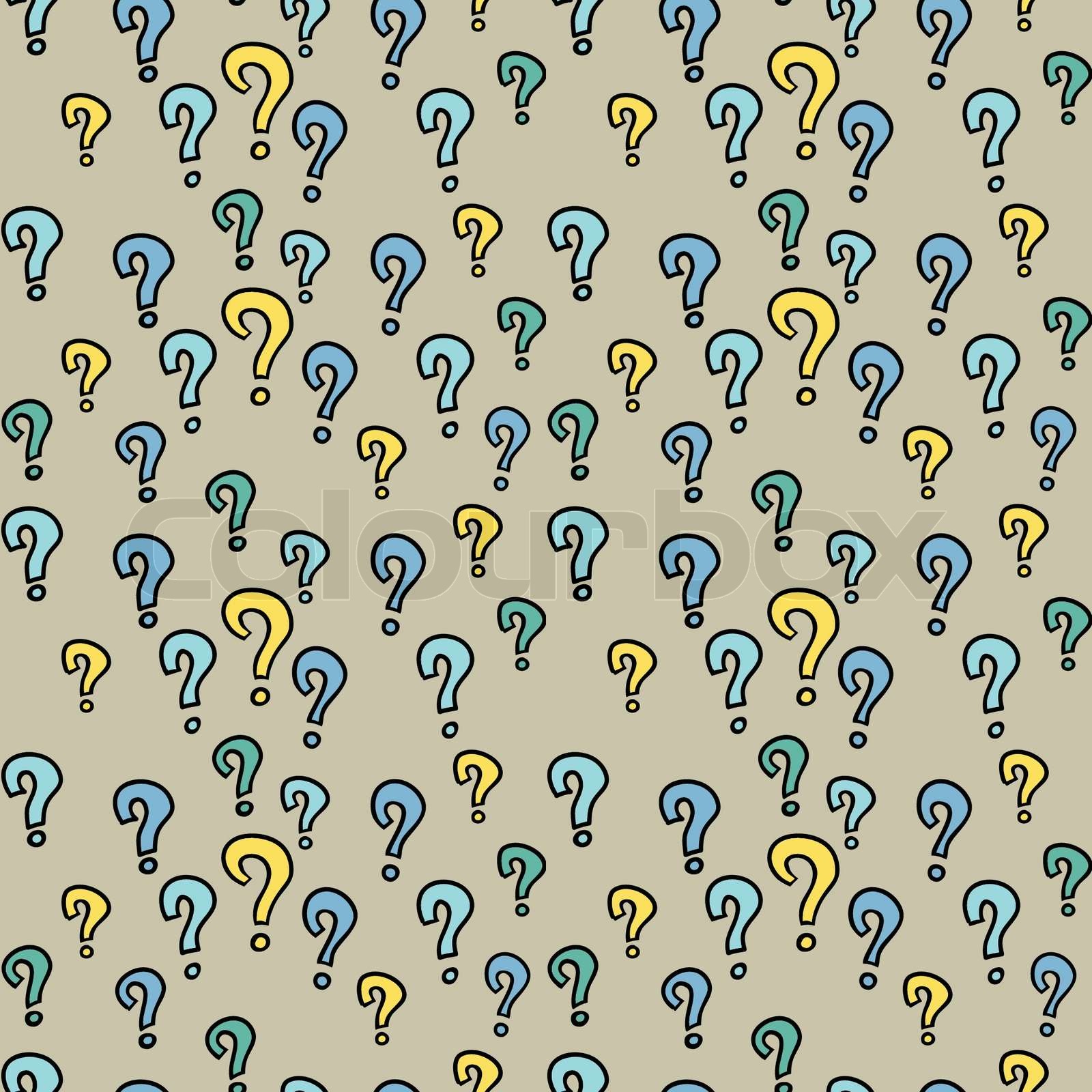 Vector Pattern With Question Marks Stock Vector Colourbox 5594