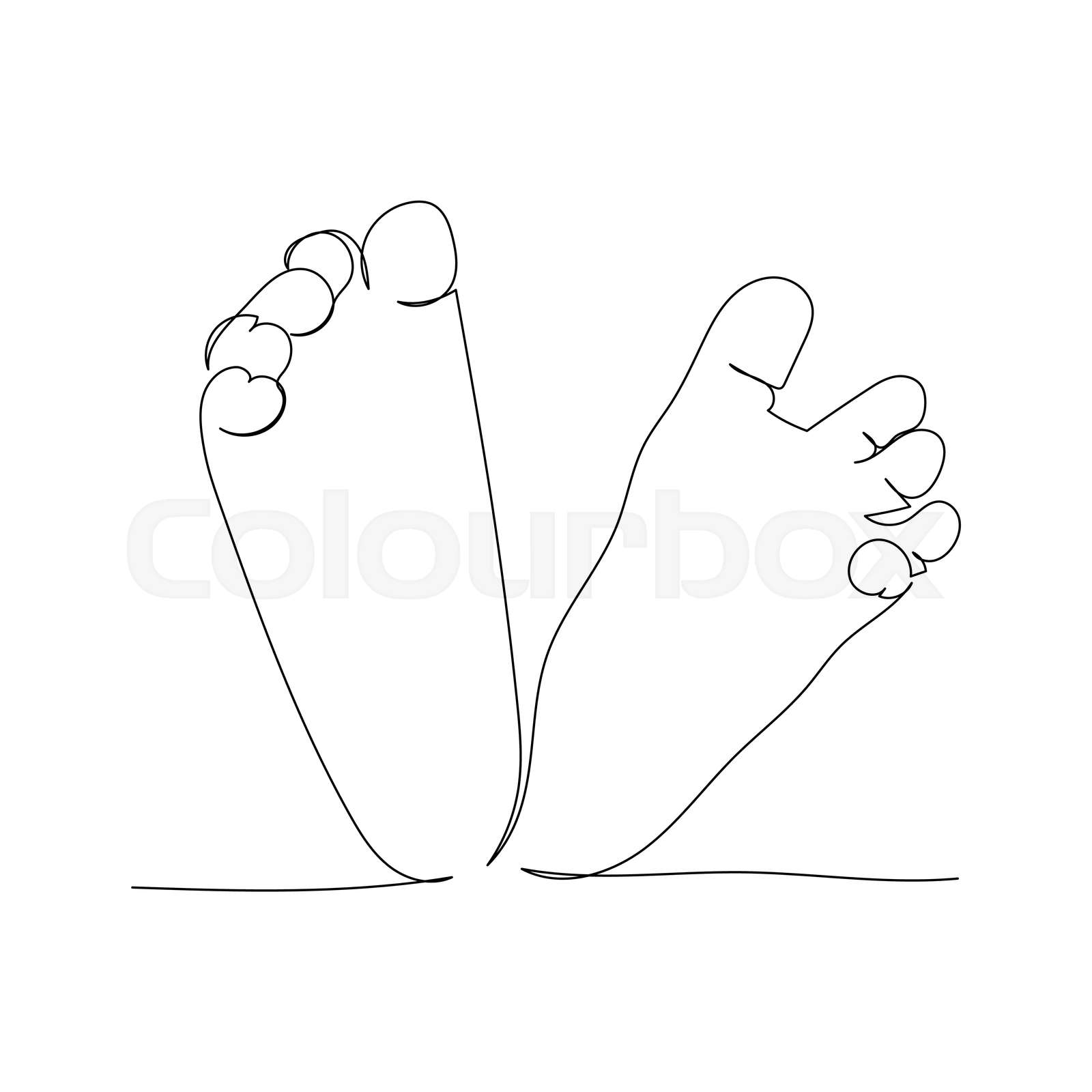 Foot Outline Drawing