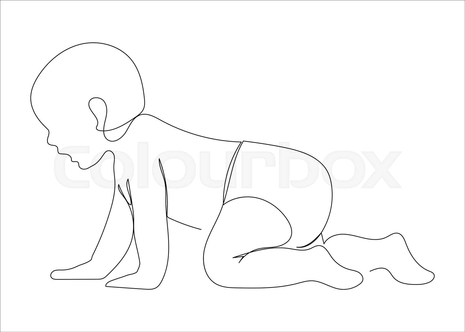 Baby Crawling Drawing