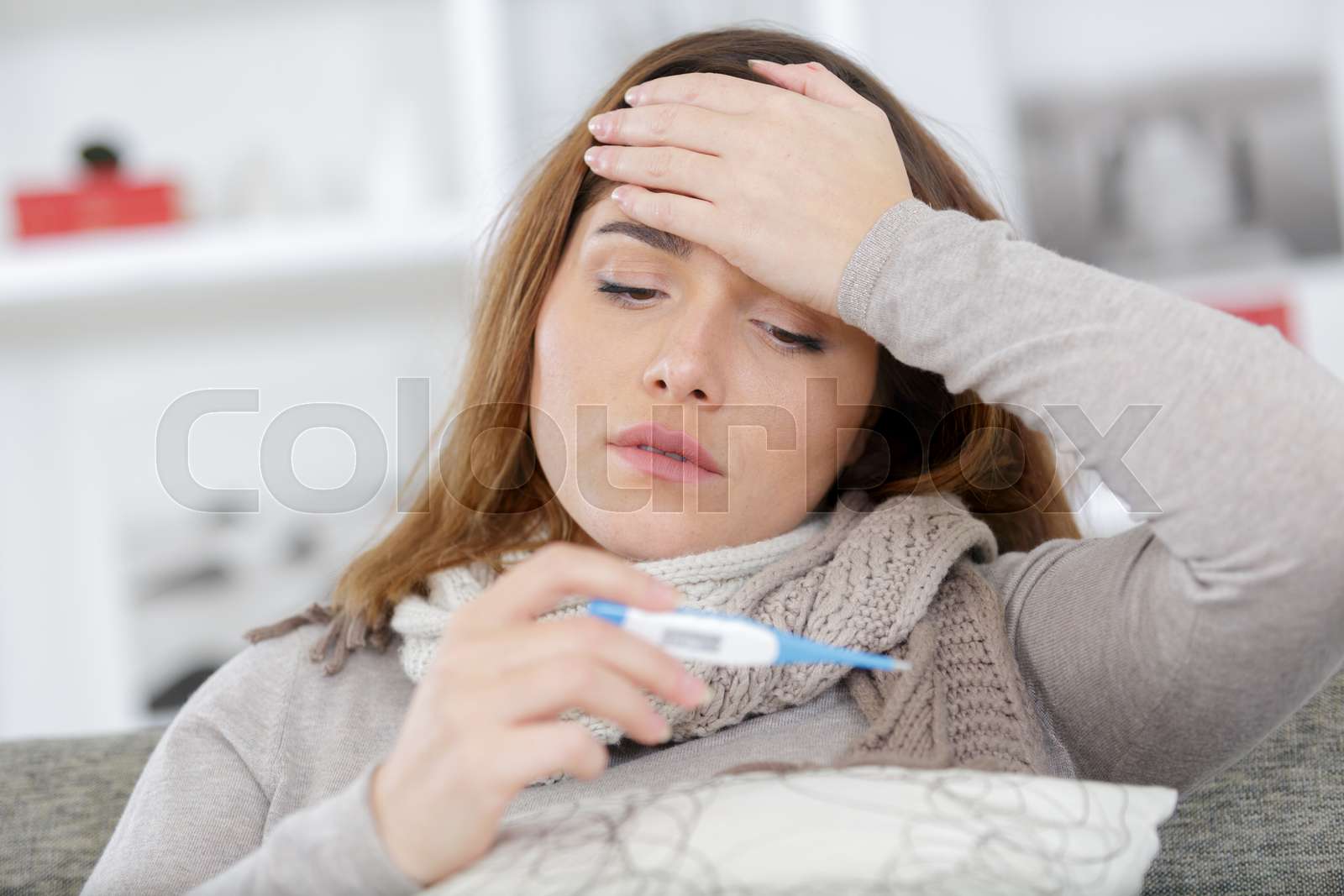 a woman is very sick | Stock image | Colourbox