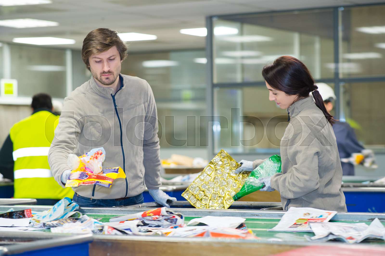 portrait of plastic recycling worker | Stock image | Colourbox