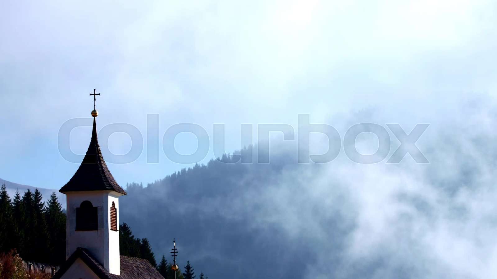 Mountain time-lapse with clouds | Stock video | Colourbox