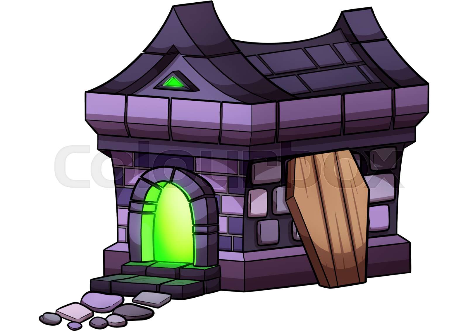 Crypt. Vector clip art illustration with simple gradients. | Stock ...