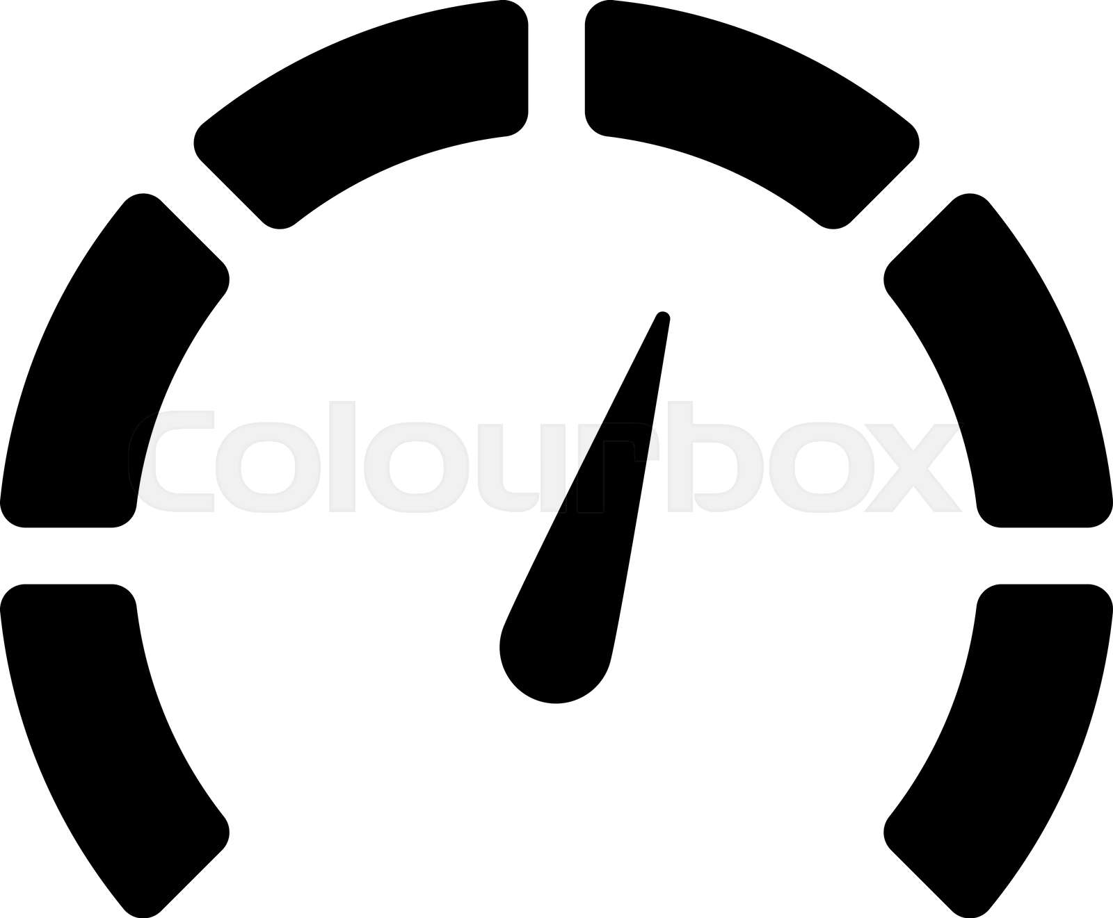 Vector black icon speedometer mileage meter with arrow for dashboard ... Vector black icon speedometer mileage meter with arrow for dashboard ...