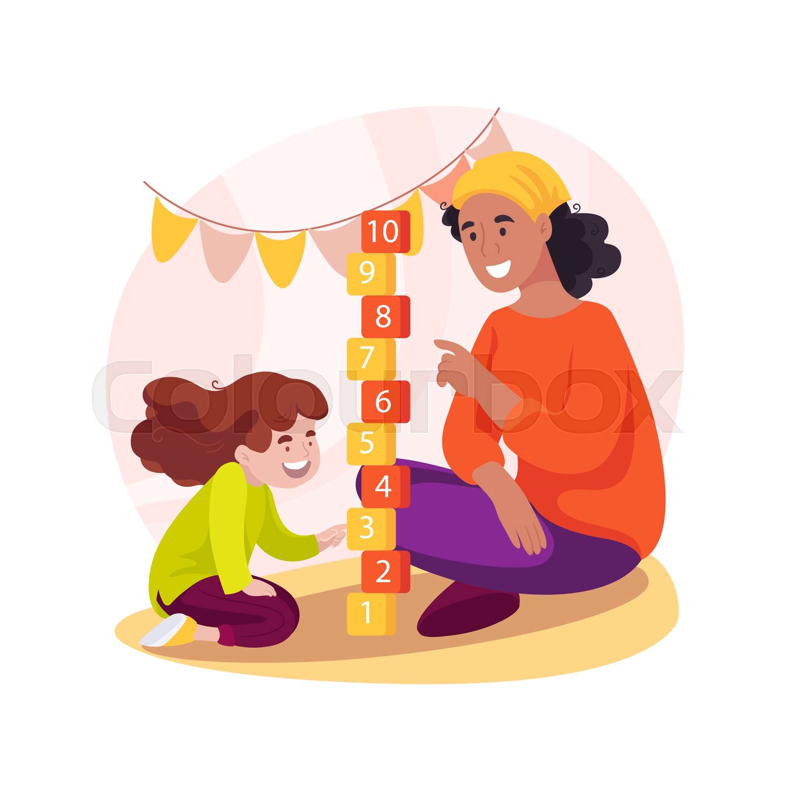 Counting objects isolated cartoon vector illustration. | Stock vector ...