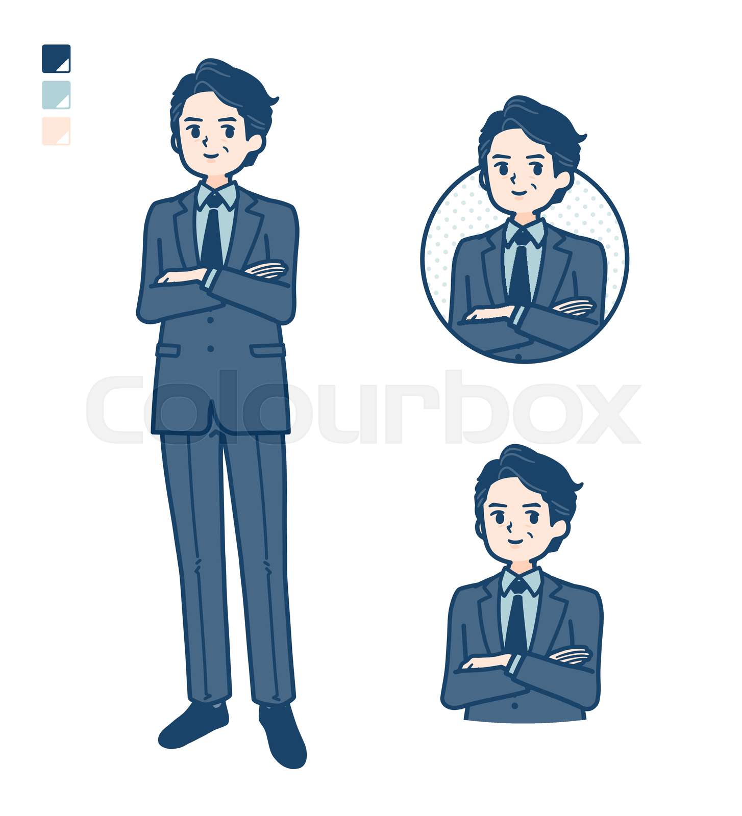 A middle age Businessman in a suit with Relaxed pose images | Stock ...