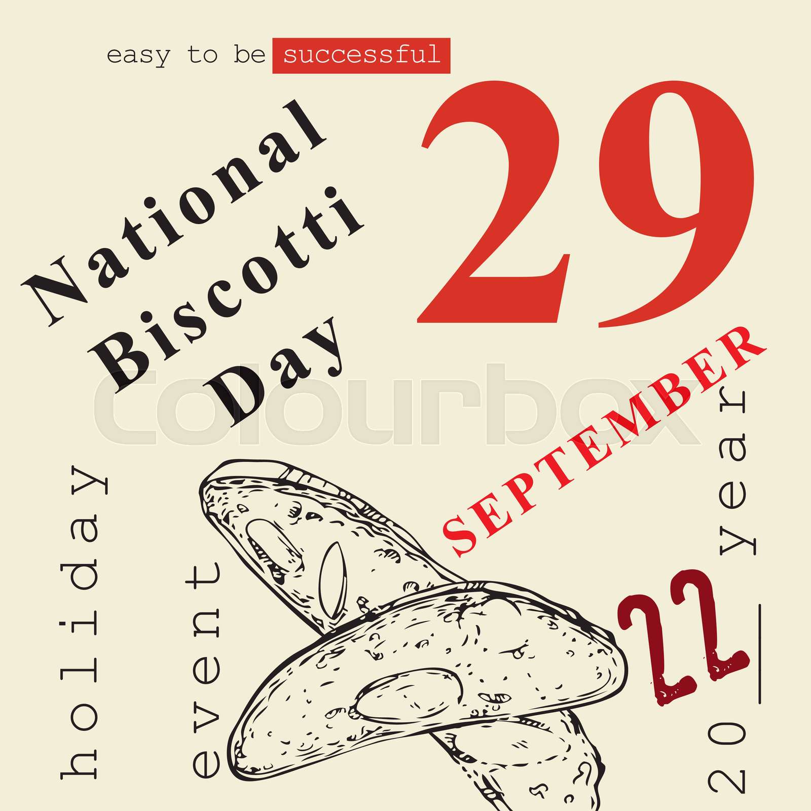 National Biscotti Day | Stock vector | Colourbox