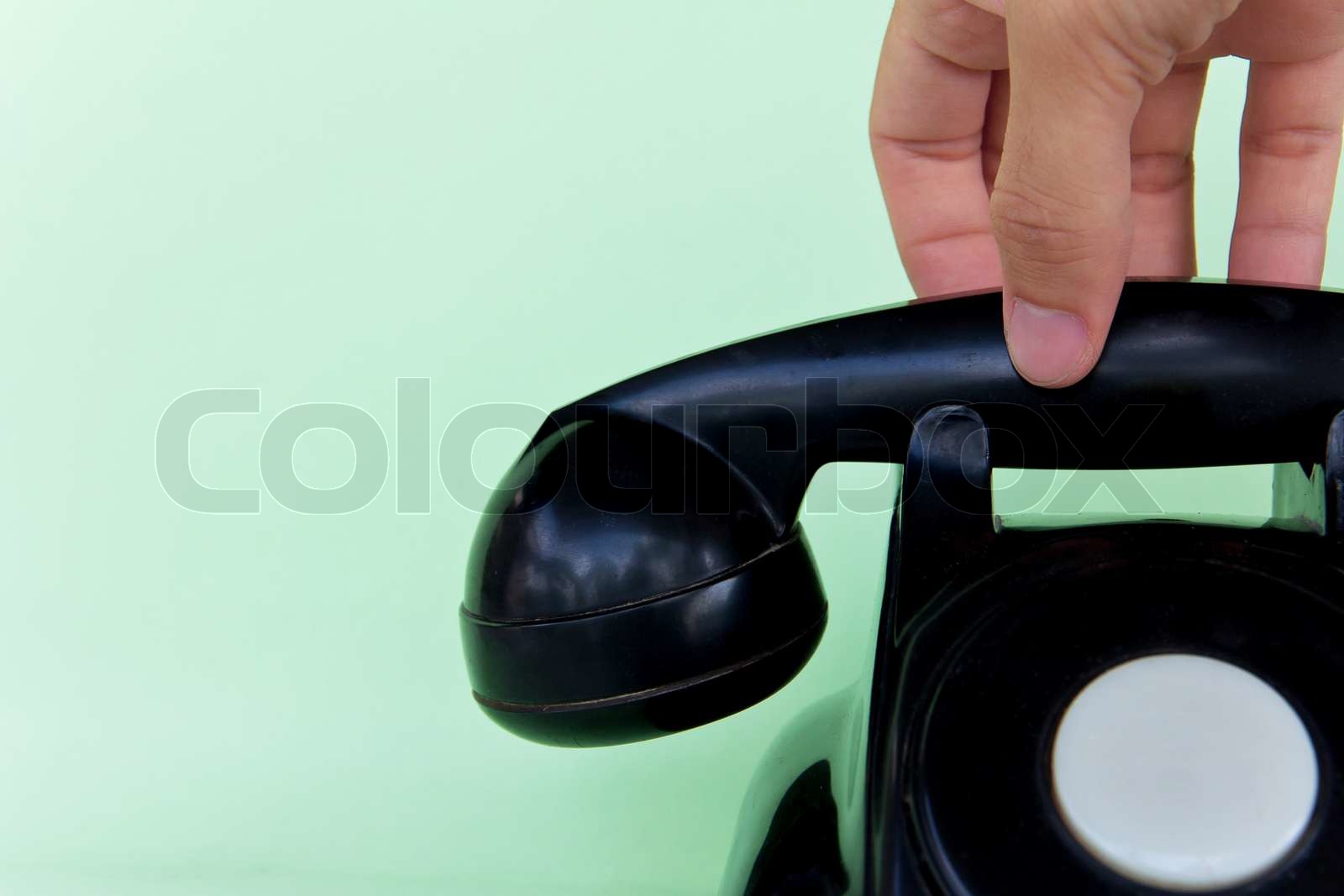 hang up the phone | Stock image | Colourbox