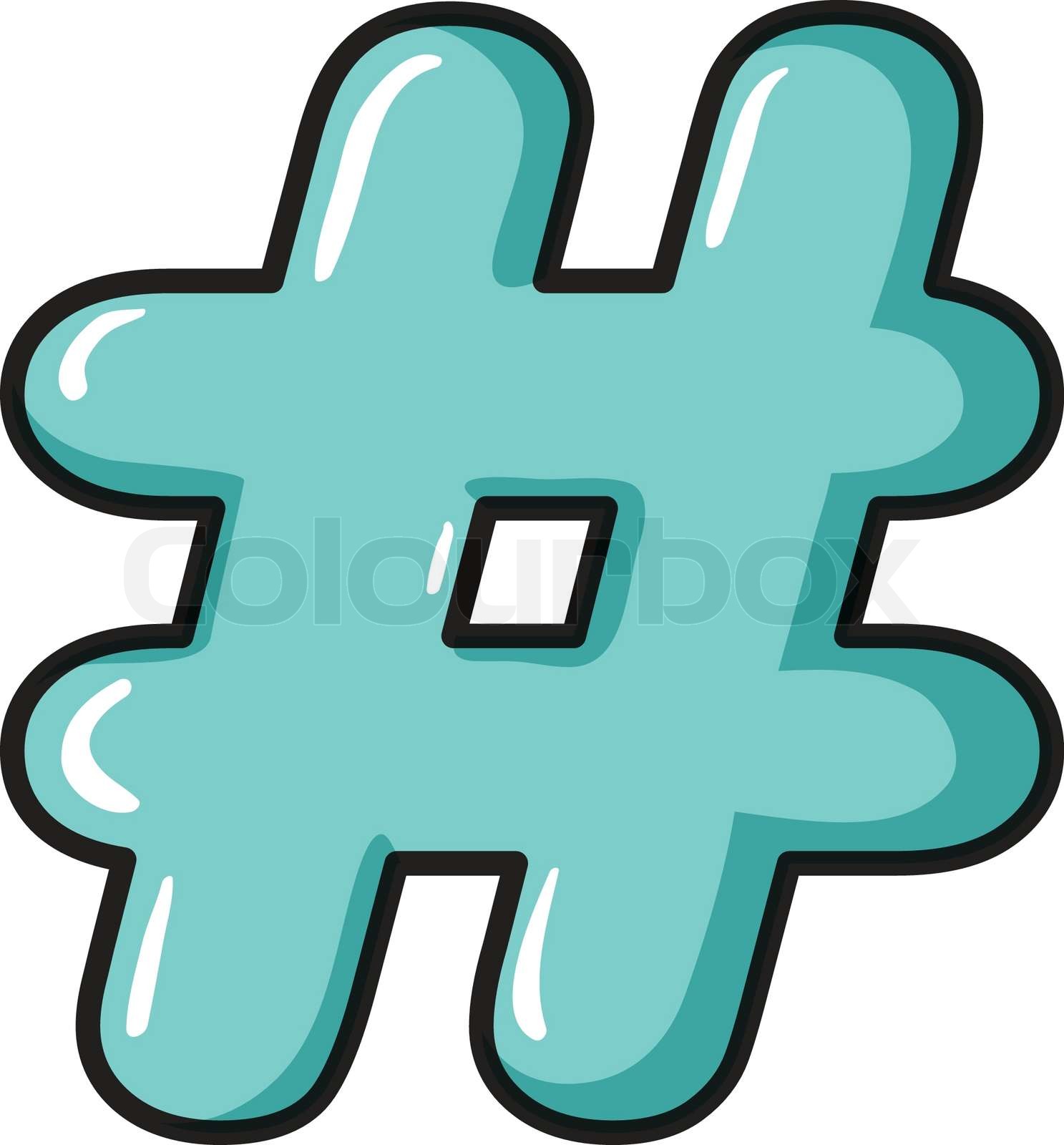 En hash symbol | Stock vektor | Colourbox