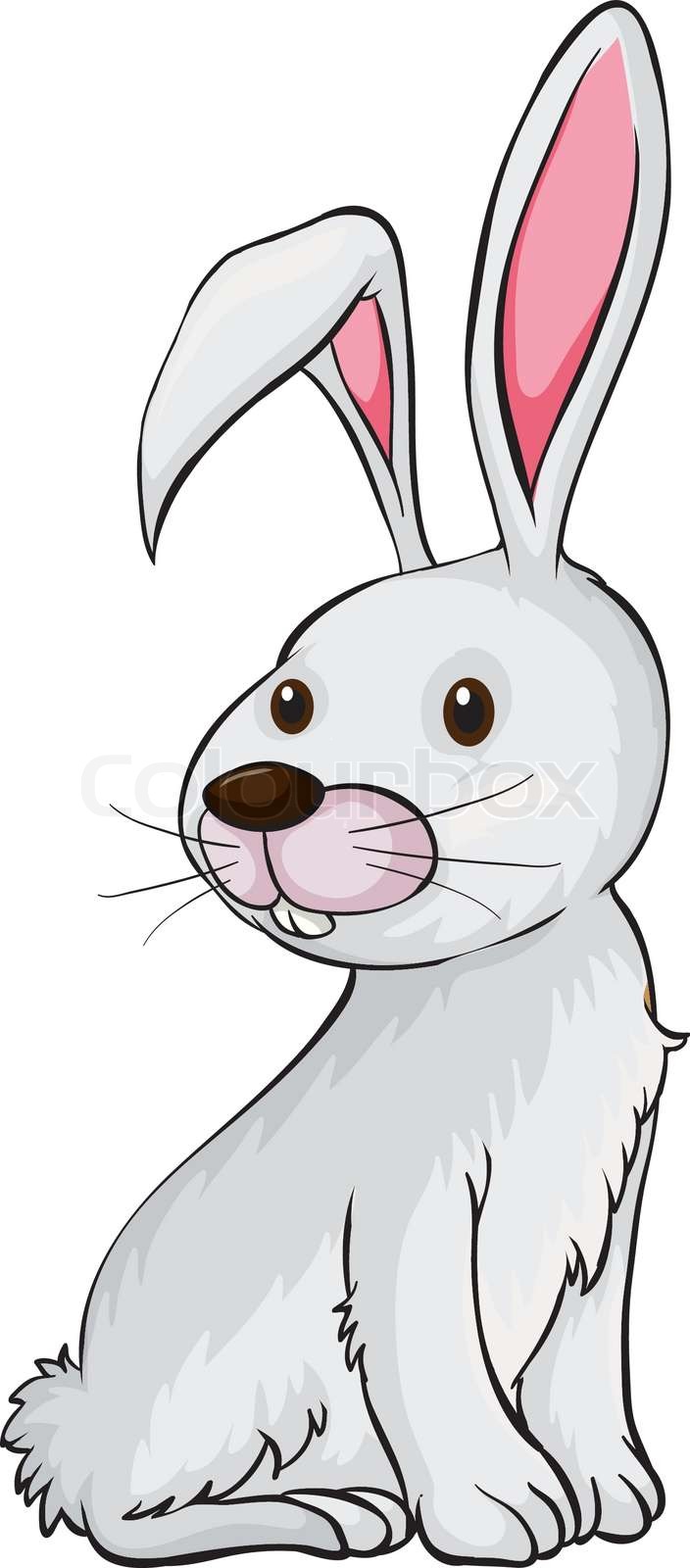 A smiling rabbit | Stock vector | Colourbox