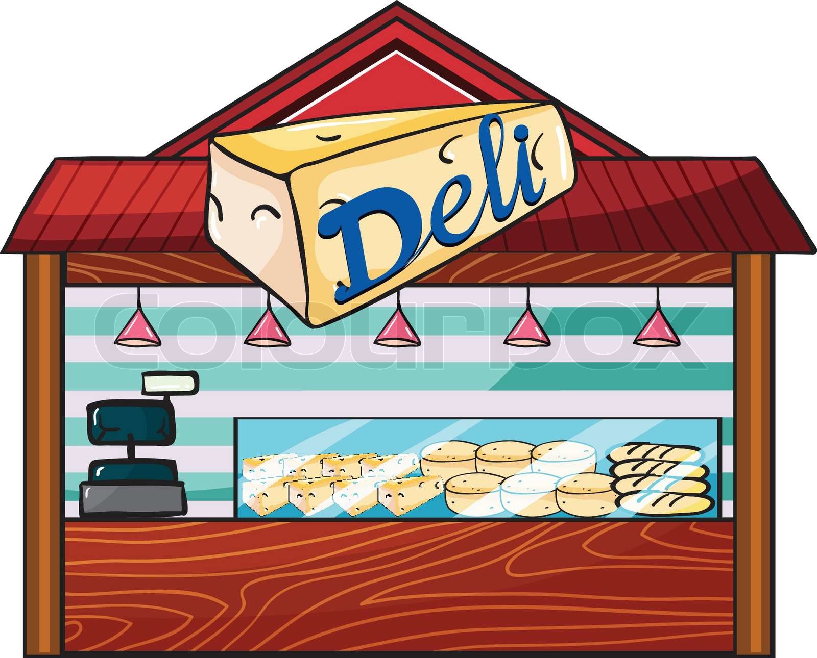 A cheese store | Stock vector | Colourbox