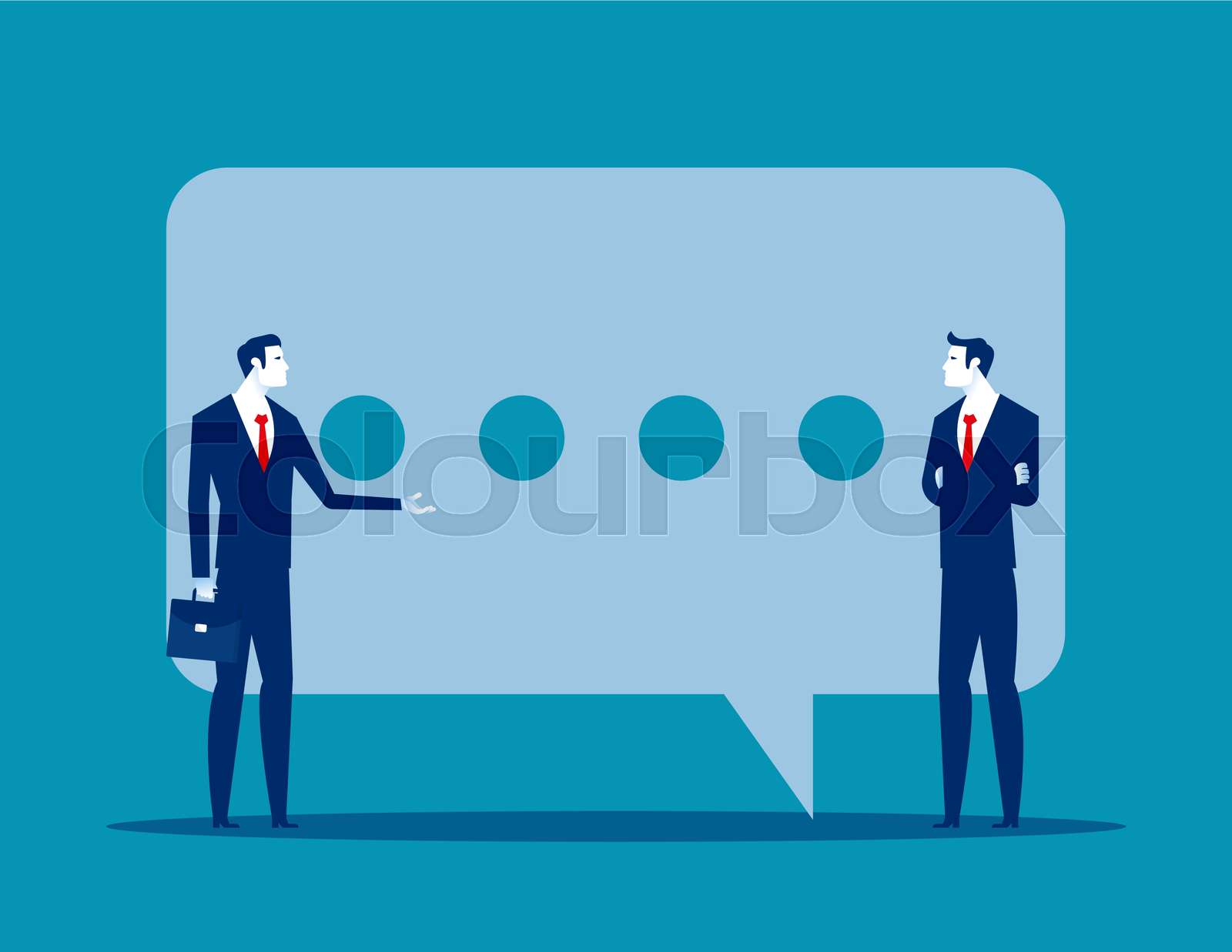 Business team is negotiating. Business discussion vector illustration ...