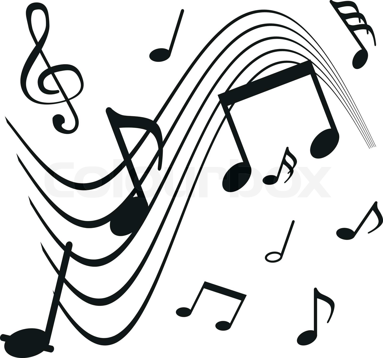 musikalske noter | Stock vektor | Colourbox