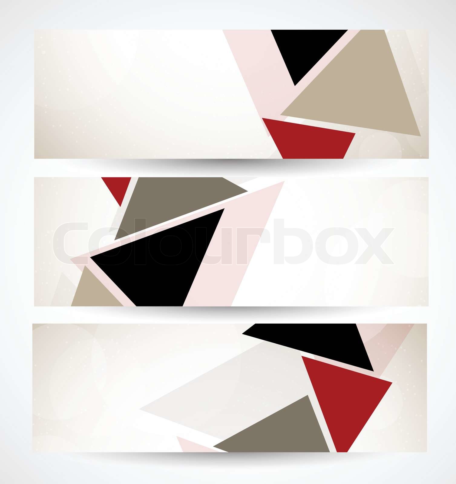 Set of banners with triangles | Stock vector | Colourbox