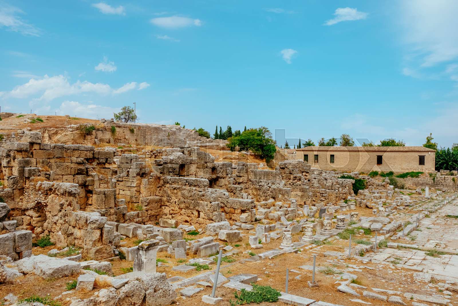archaeological site of Ancient Corinth, Greece | Stock image | Colourbox
