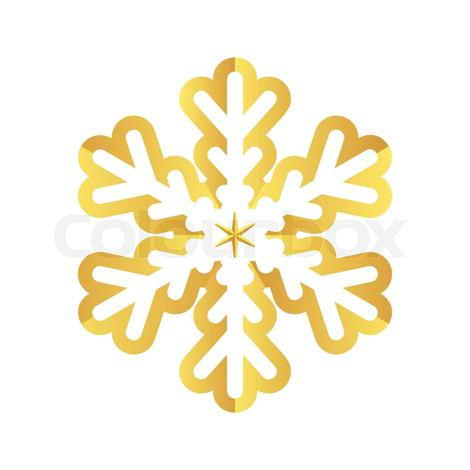Gold Snowflake Clip Art