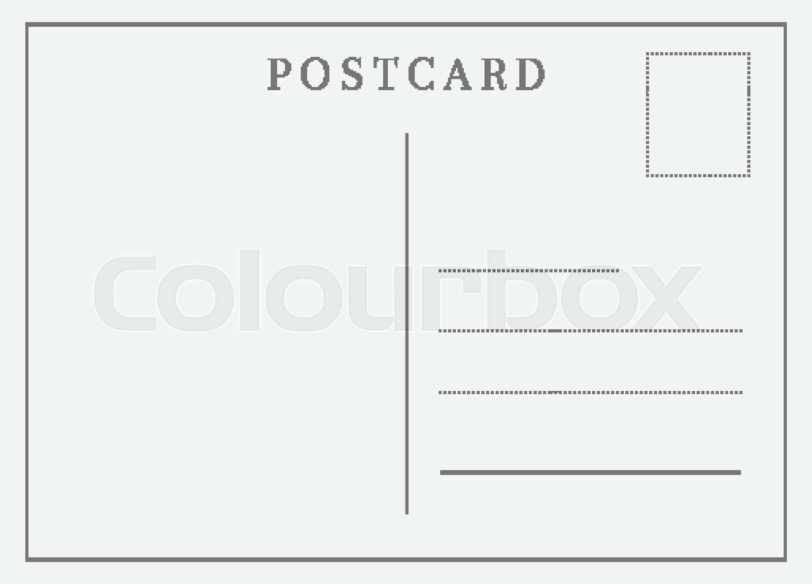 Postcard Backside Template