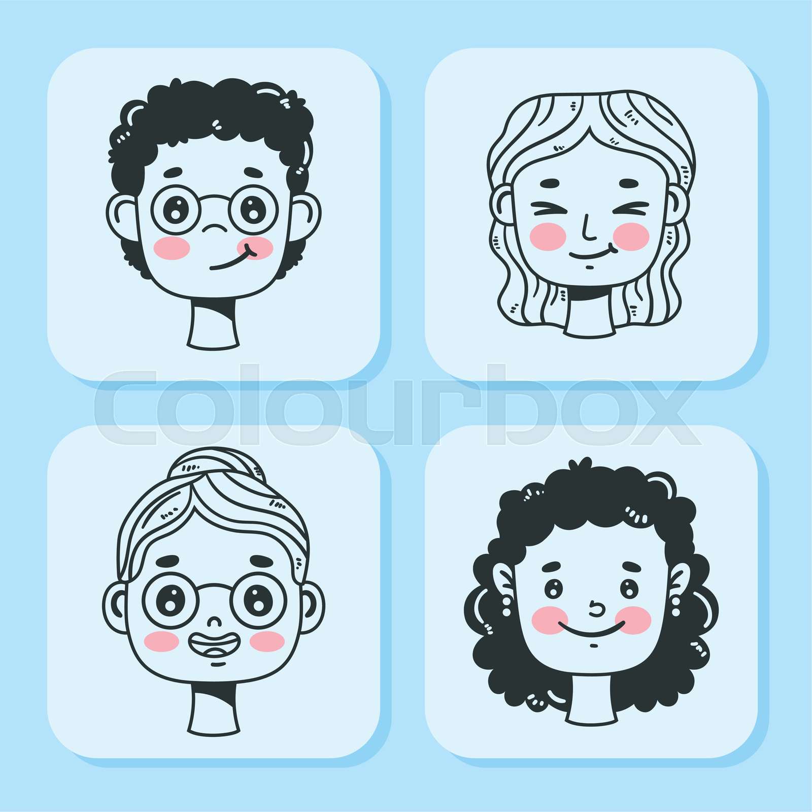 mennesker, personer, ikoner | Stock vektor | Colourbox