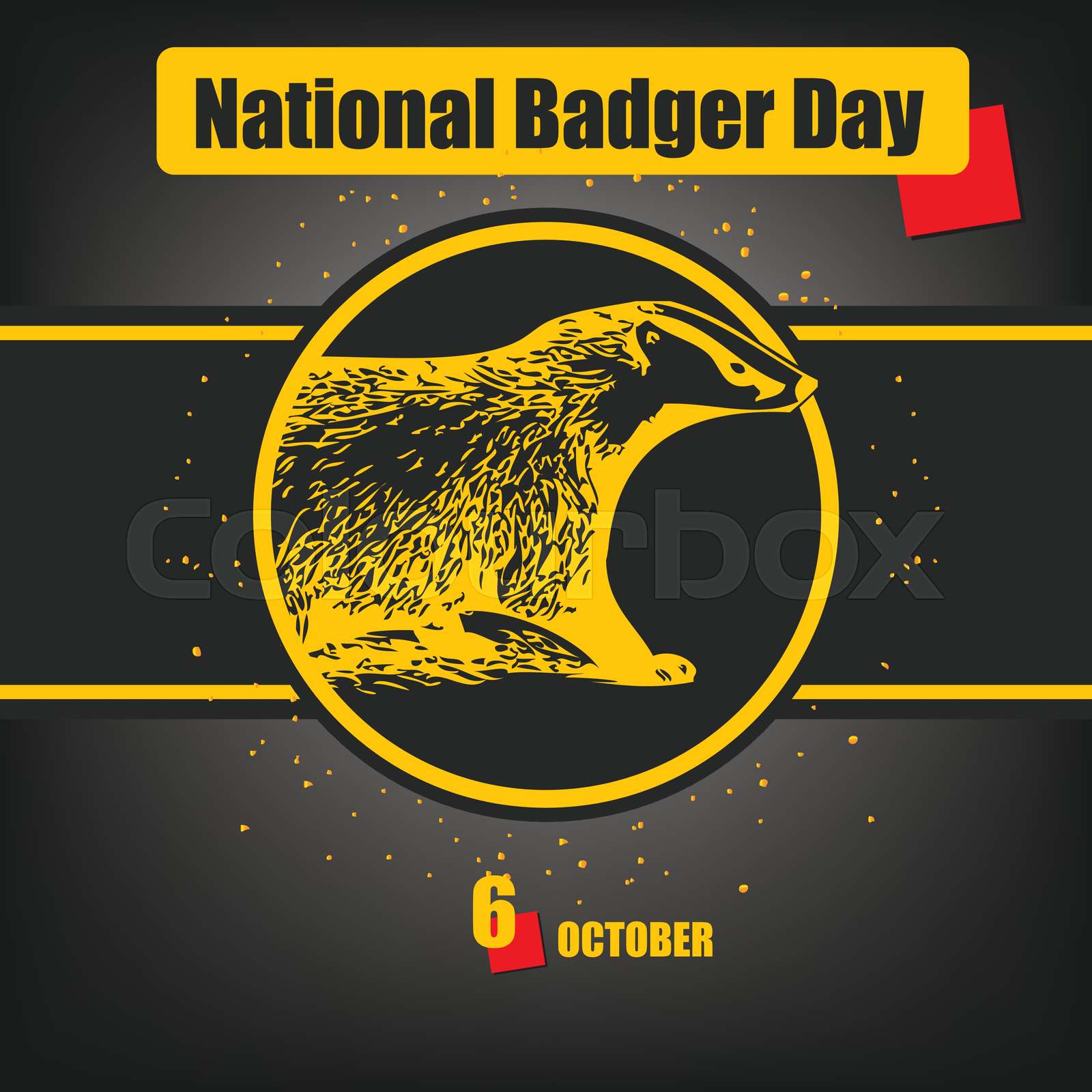 National Badger Day | Stock vector | Colourbox