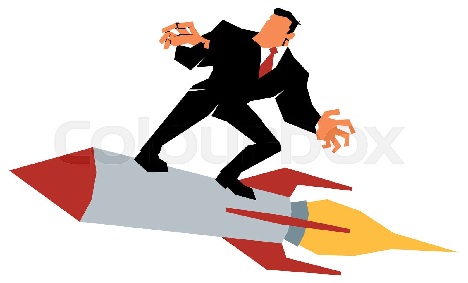 kaufmann, mensch, rakete | Stock-Vektor | Colourbox