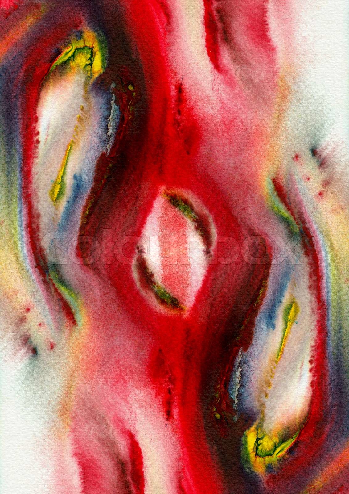 colors wet on wet art paperhot tone version | Stock image | Colourbox