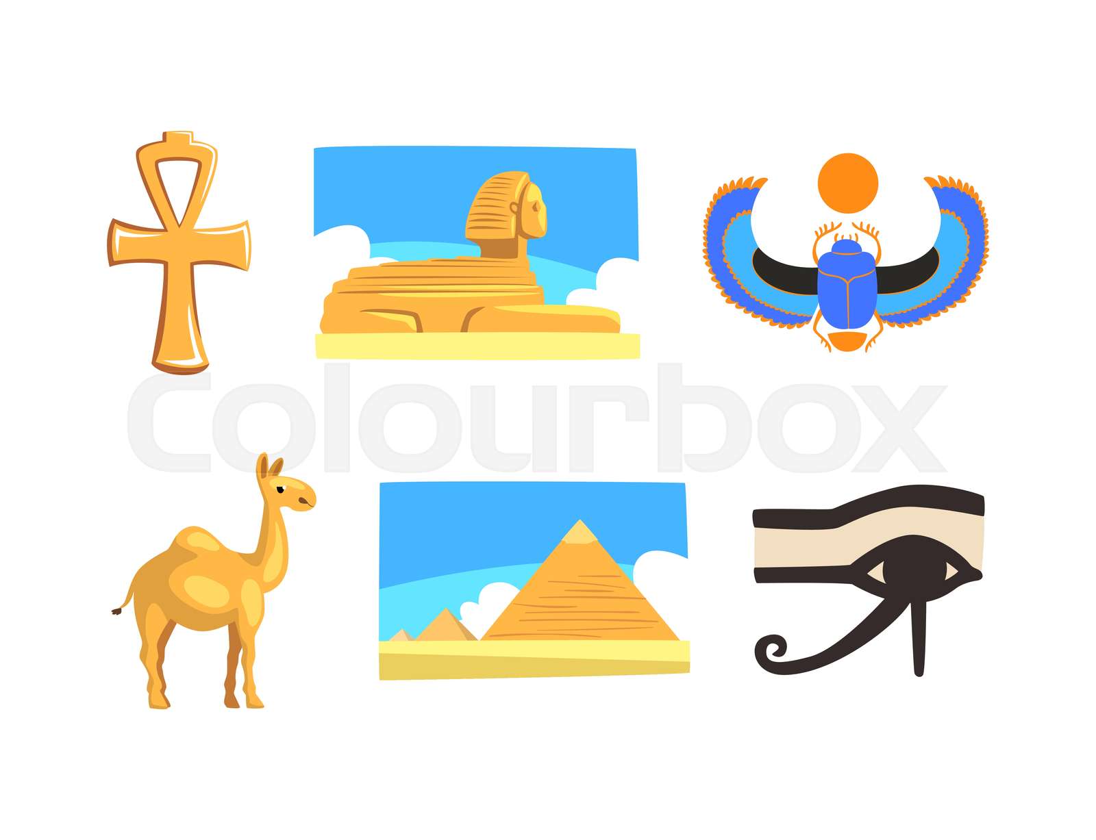 Egypt Pyramids Sphinx Clipart