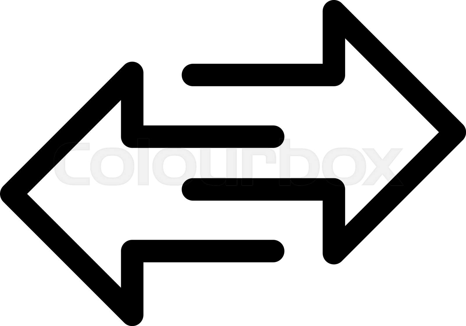 Two opposite arrows exchange vector icon. Transfer Arrow symbol ...