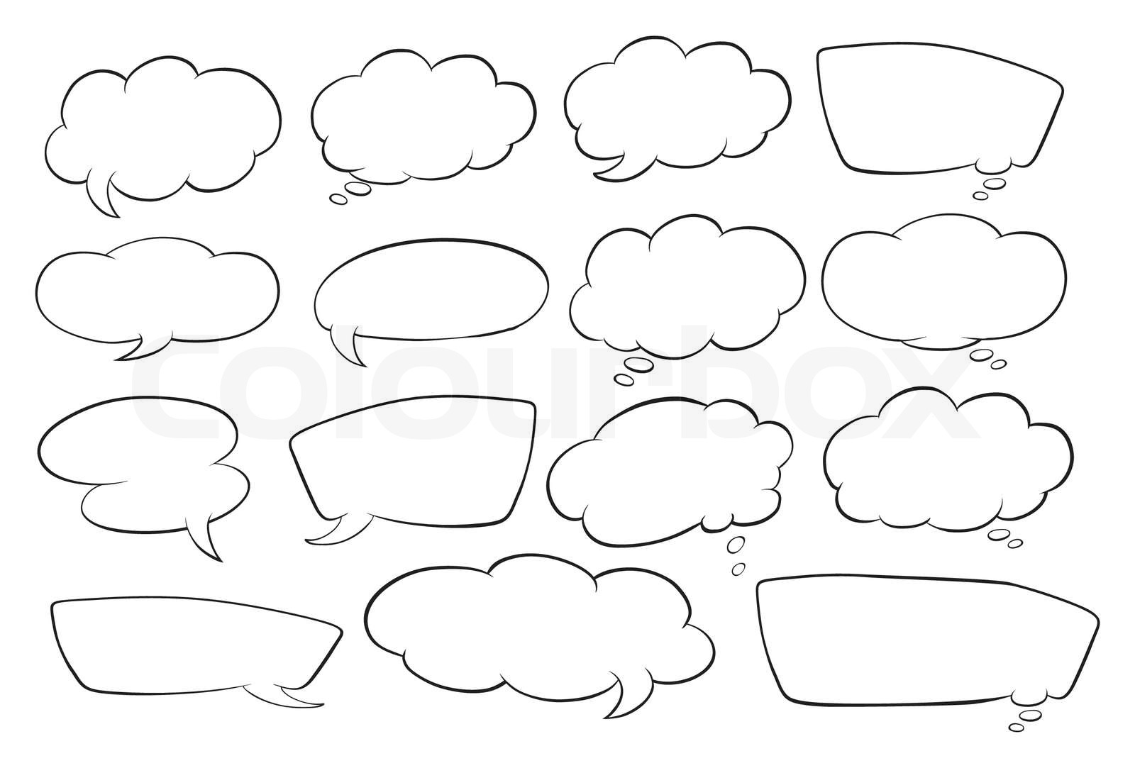 Various shapes of speech bubbles | Stock vector | Colourbox