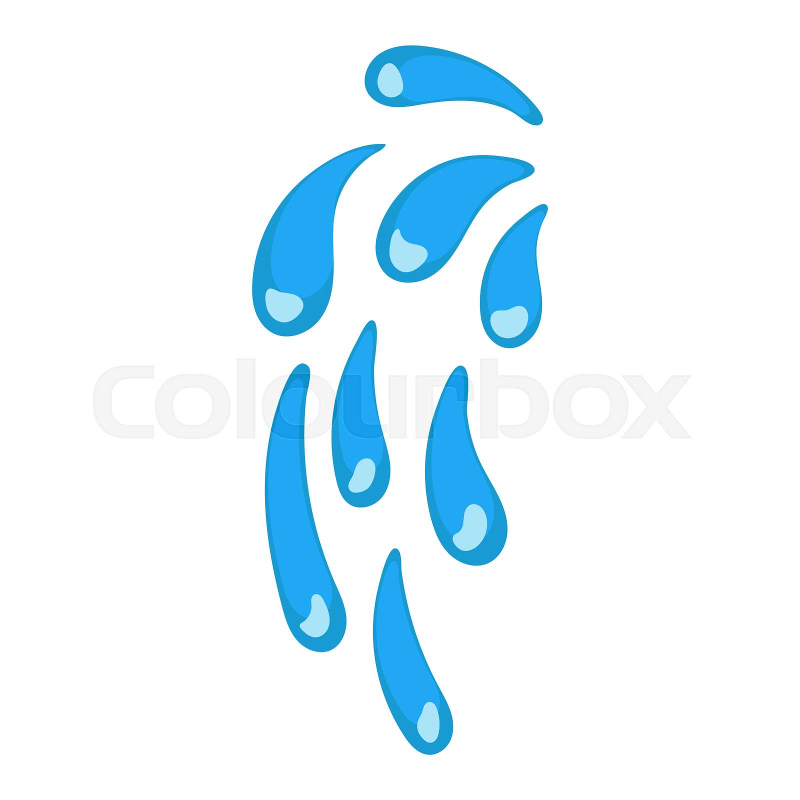 Splash Water Droplets Cartoon