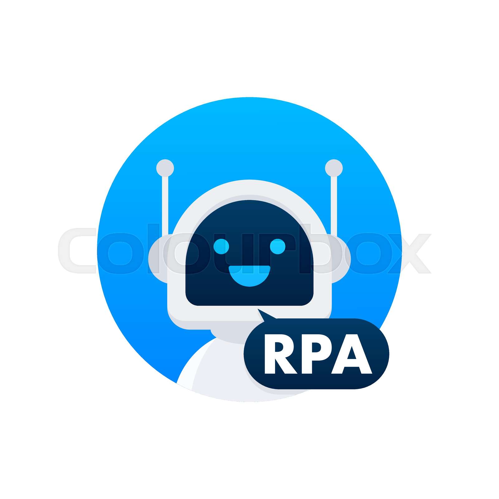 RPA Robotic process automation. Artificial intelligence, machine ...