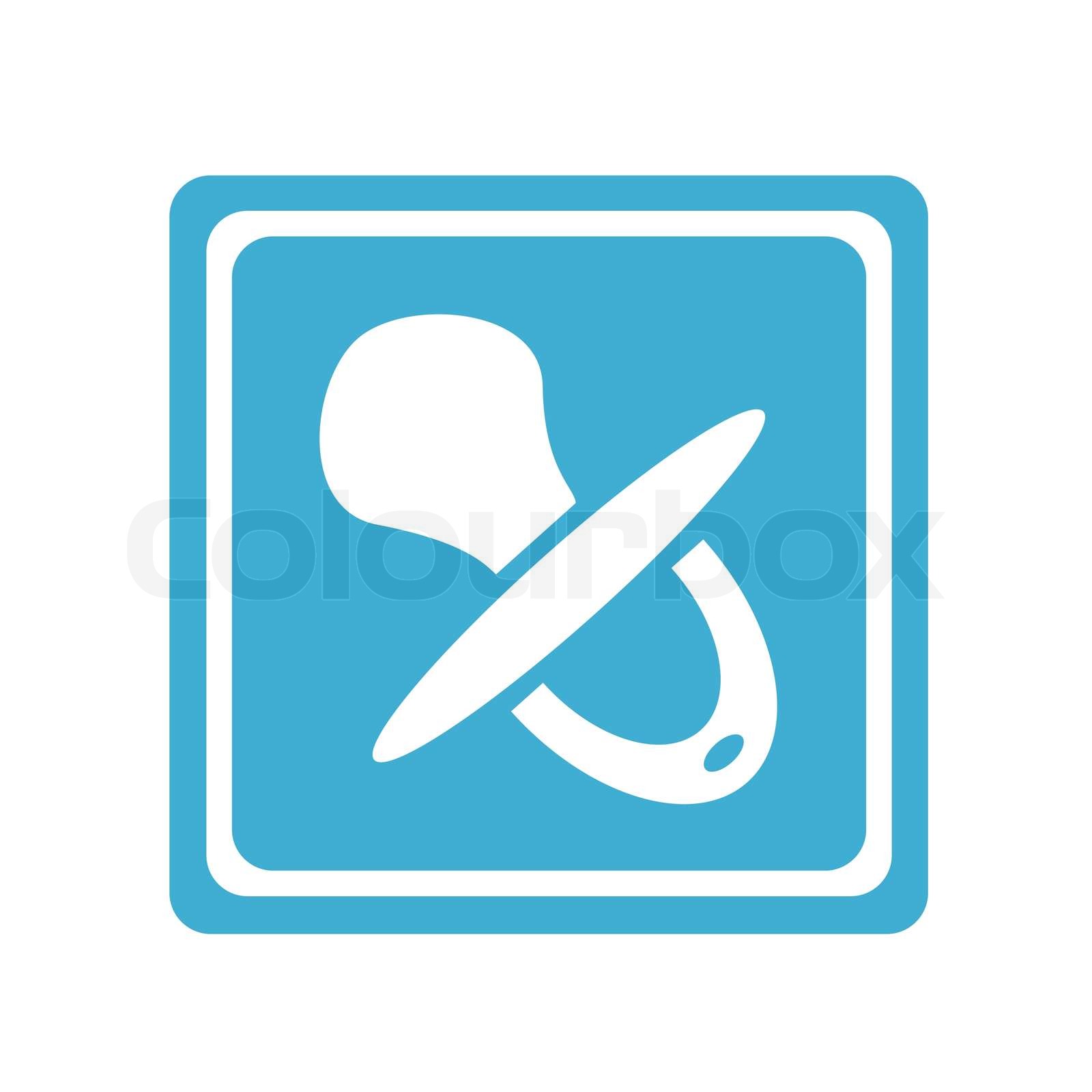 Baby sut skilt i blå | Stock vektor | Colourbox